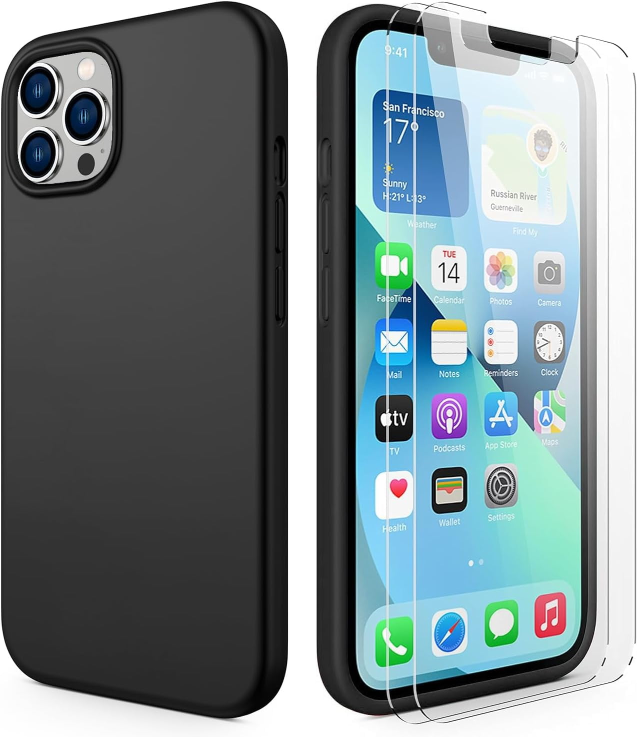 CellEver Heavy-Duty Silicone Case for iPhone 13 Pro - Two Shatterproof ...