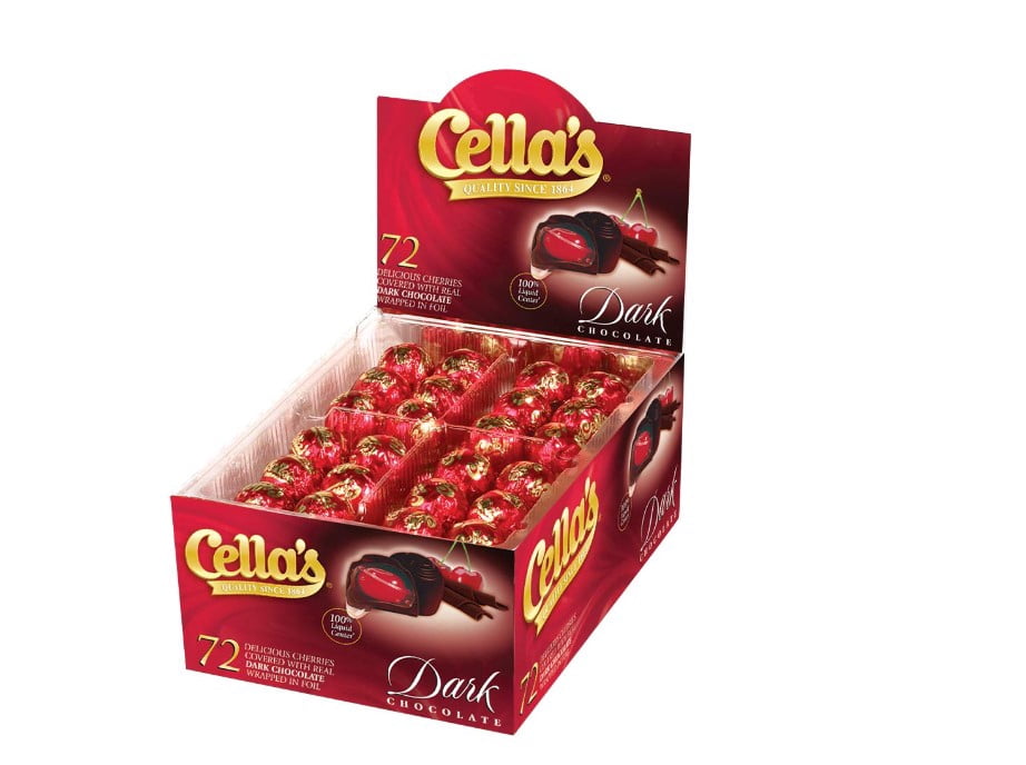 Cella's Dark Chocolate Covered Cherries, 72-Count Box - Walmart.com