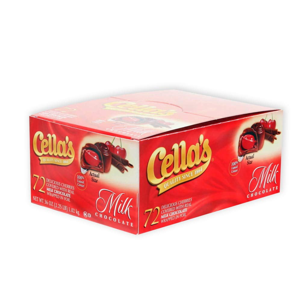 Cella's Dark Chocolate Covered Cherries, 72-Count Box - Walmart.com