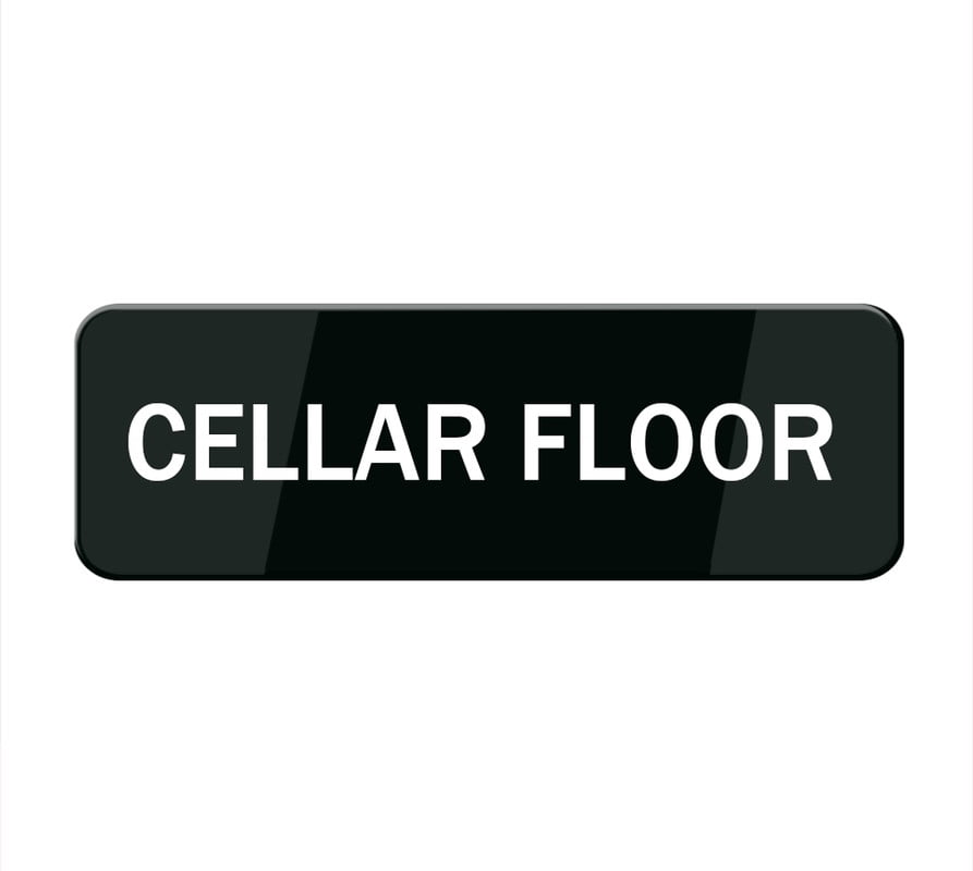 Cellar Floor Sign For House/Office,Signs For Home,Thick Acrylic Self ...