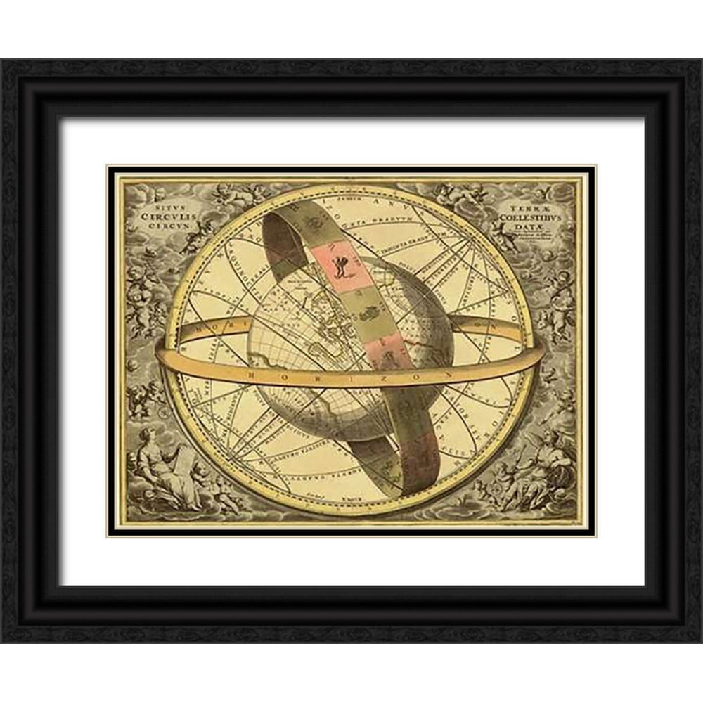 Cellarius, Andreas 14x12 Black Ornate Wood Framed with Double Matting ...