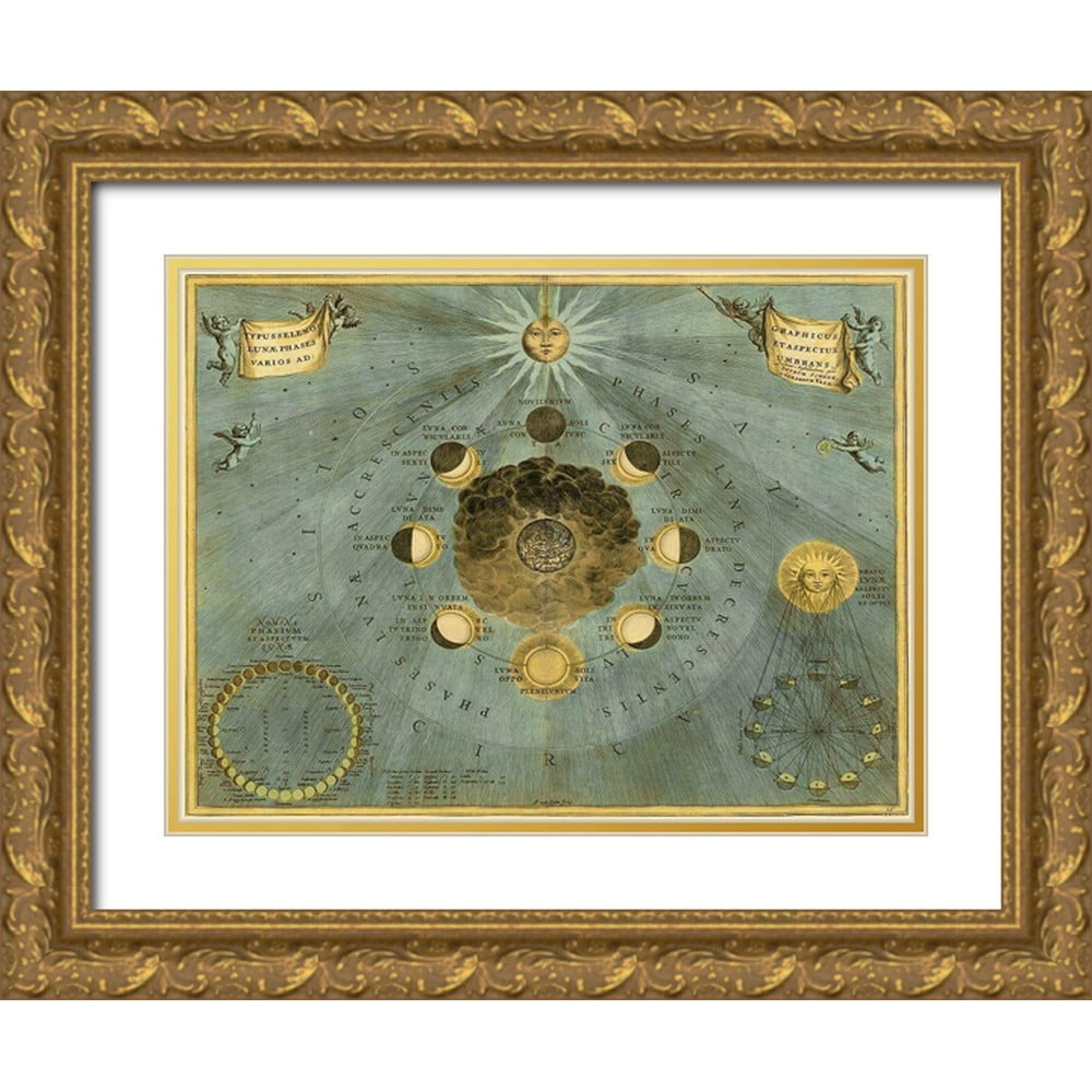 Cellarius, Andreas 14x12 Gold Ornate Wood Framed with Double Matting ...