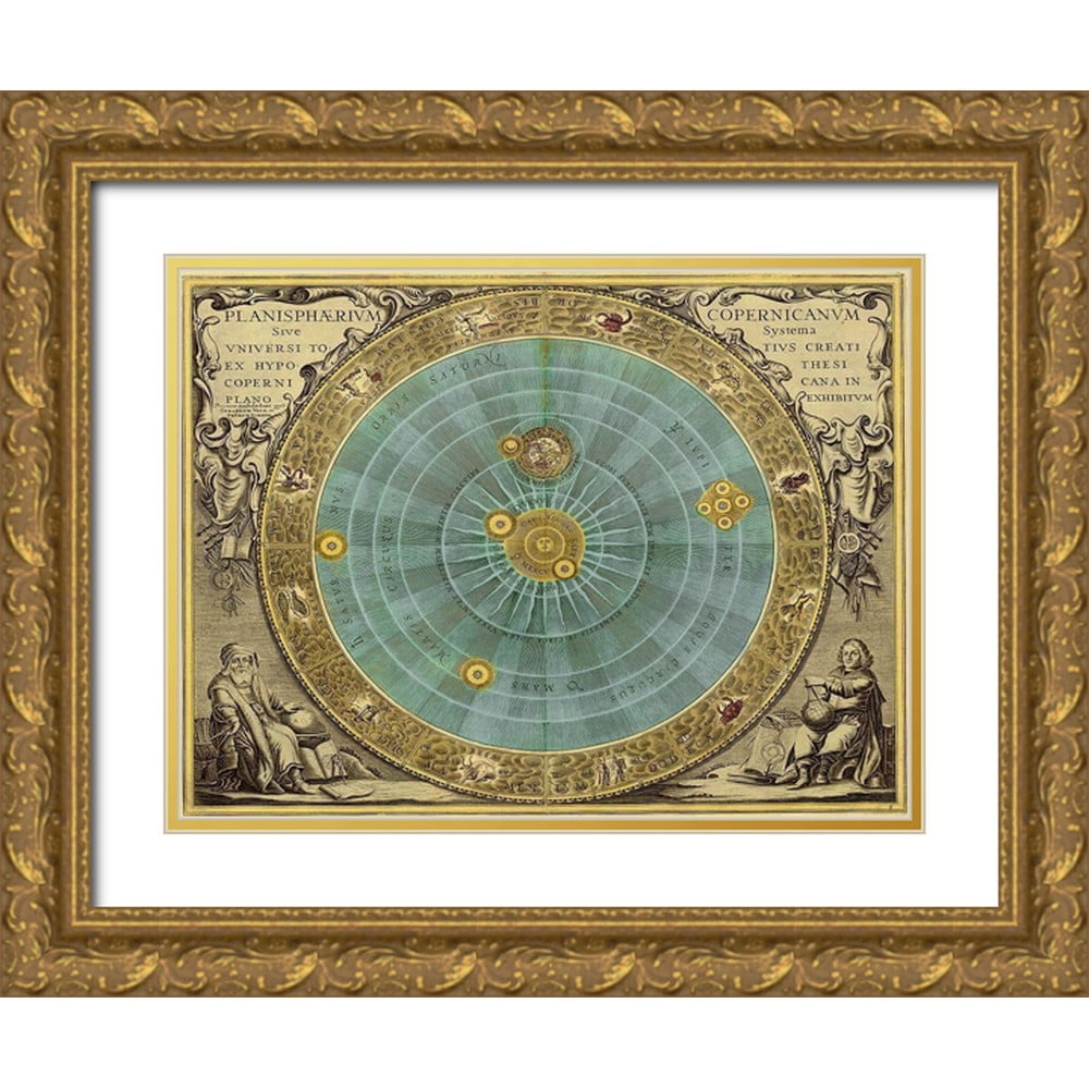 Cellarius, Andreas 14x12 Gold Ornate Wood Framed with Double Matting ...