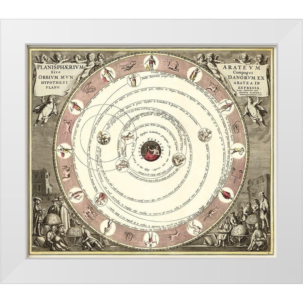 Cellarius, Andreas 17x15 White Modern Wood Framed Museum Art Print Titled - Planisphaerivm ...