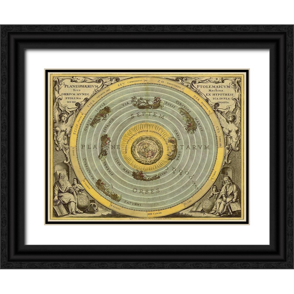 Cellarius, Andreas 18x15 Black Ornate Wood Framed with Double Matting ...