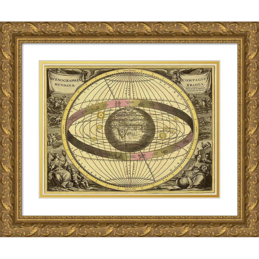 Cellarius, Andreas 18x15 Gold Ornate Wood Framed with Double Matting ...