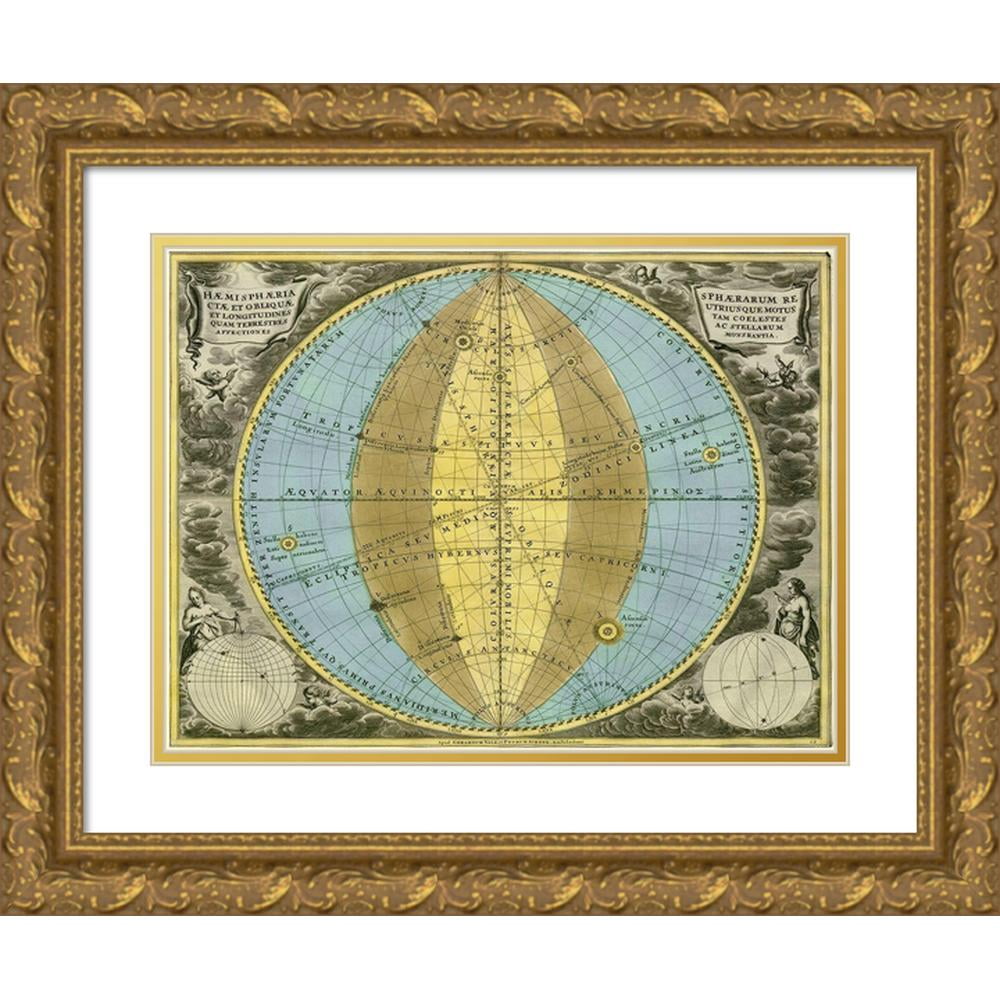 Cellarius, Andreas 18x15 Gold Ornate Wood Framed with Double Matting ...