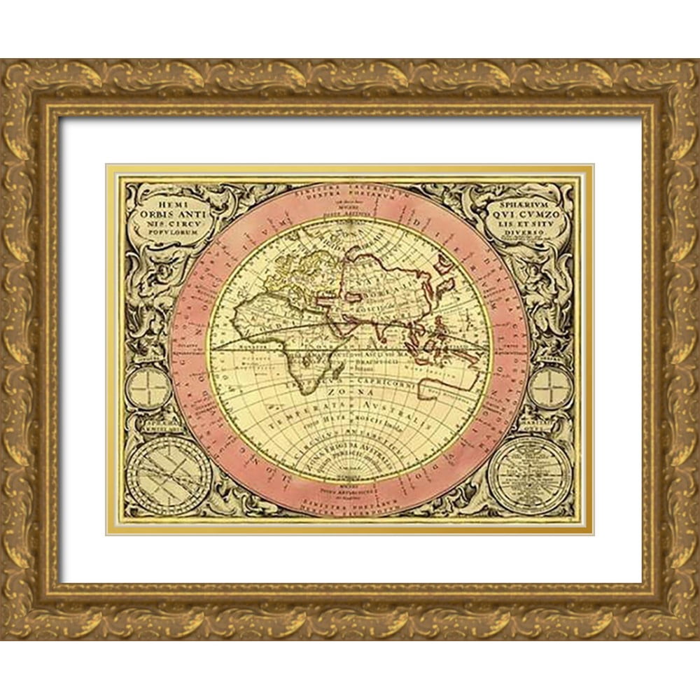 Cellarius, Andreas 18x15 Gold Ornate Wood Framed with Double Matting ...
