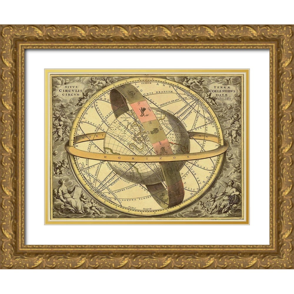 Cellarius, Andreas 24x19 Gold Ornate Wood Framed with Double Matting ...