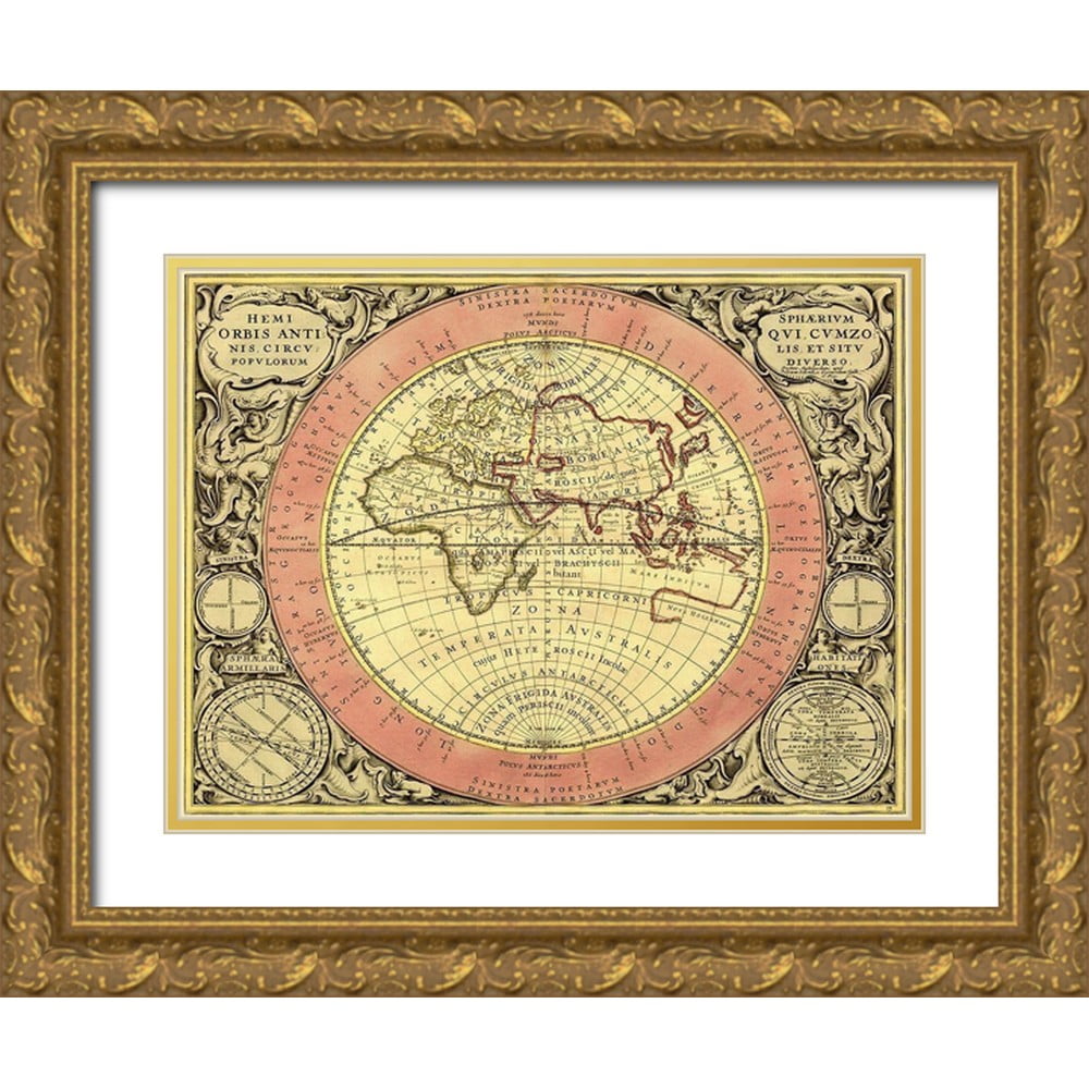 Cellarius, Andreas 24x19 Gold Ornate Wood Framed with Double Matting ...