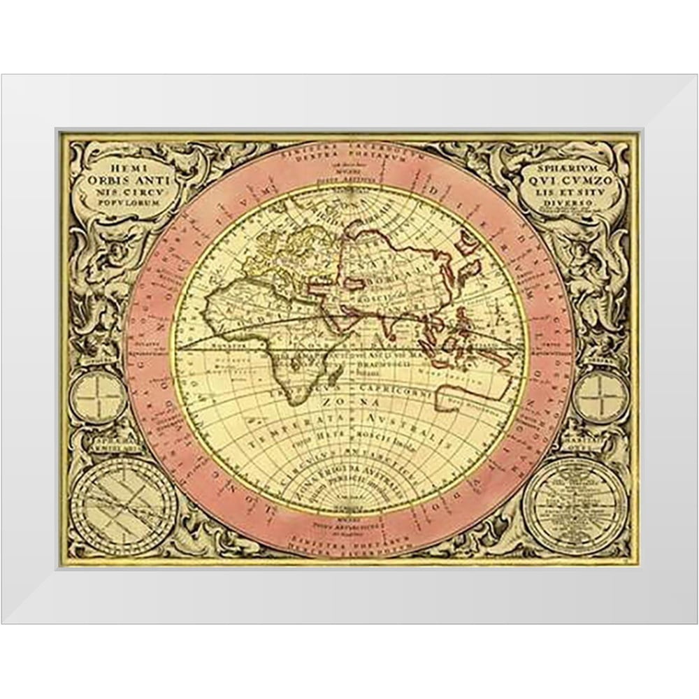 Cellarius, Andreas 24x19 White Modern Wood Framed Museum Art Print ...