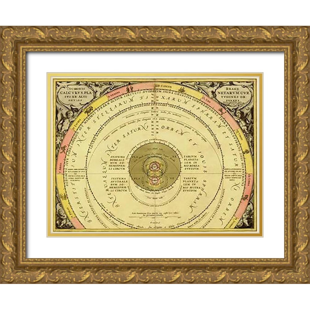 Cellarius, Andreas 32x25 Gold Ornate Wood Framed with Double Matting ...