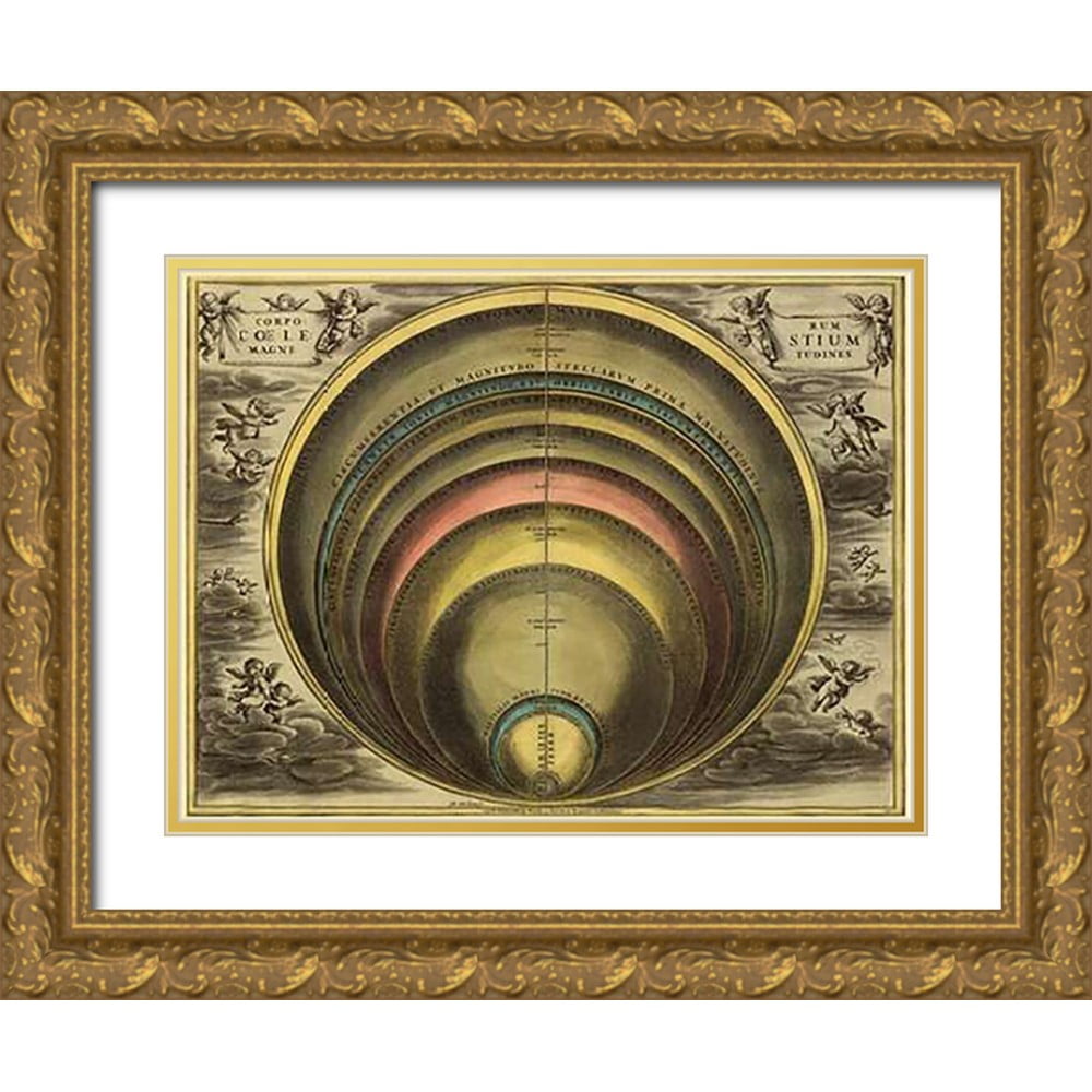 Cellarius, Andreas 32x25 Gold Ornate Wood Framed with Double Matting ...