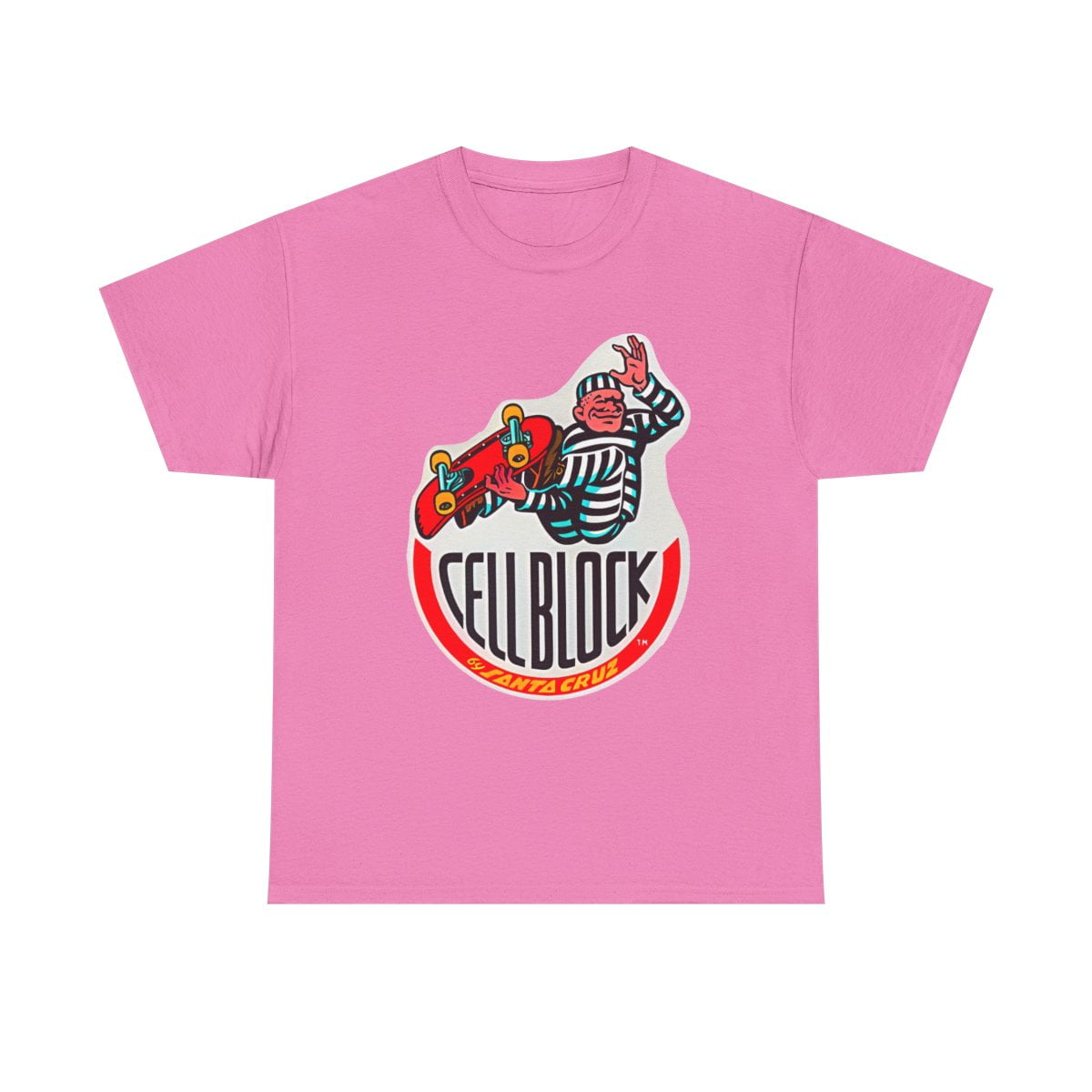 Cellblock Skateboard T-Shirt Santa Cruz CA Retro Vintage Design ...
