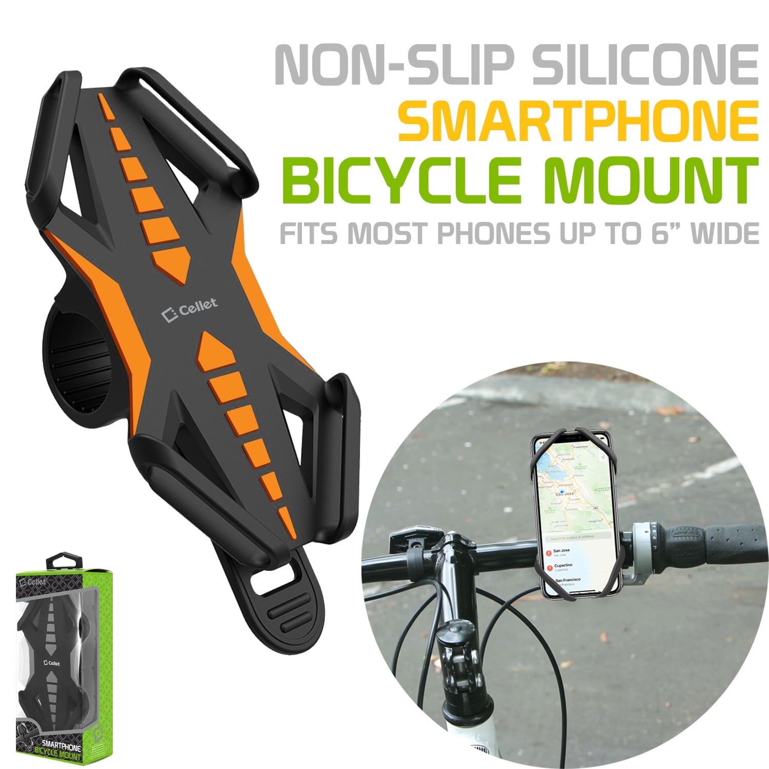 Cellet Bike Phone Mount Universal Bicycle Holder Mount Compatible with ...