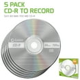 Cellet Compact Music Audio CD-R - 700MB, 80 Minute, 52X Speed, Recordable, Burning, 5 Pack ...