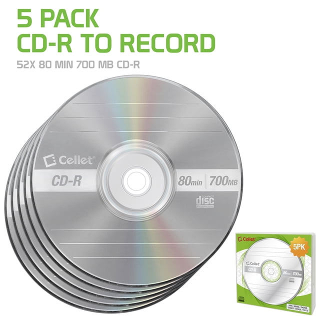 Cellet Compact Music Audio CD-R - 700MB, 80 Minute, 52X Speed ...