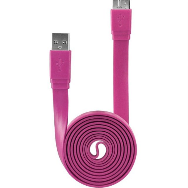 Cellet SuperSpeed USB 3.0 Type A to Micro-B Flat Cable -Purple ...