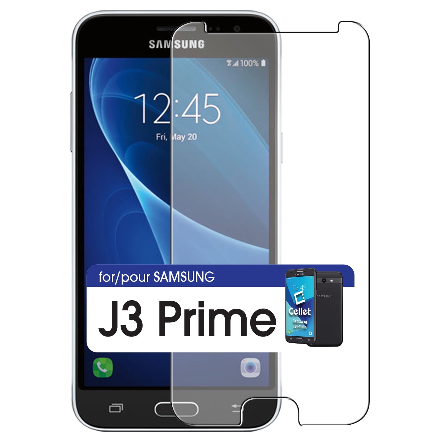 Cellet Premium Tempered Glass Screen Protector for Samsung Galaxy J3 ...