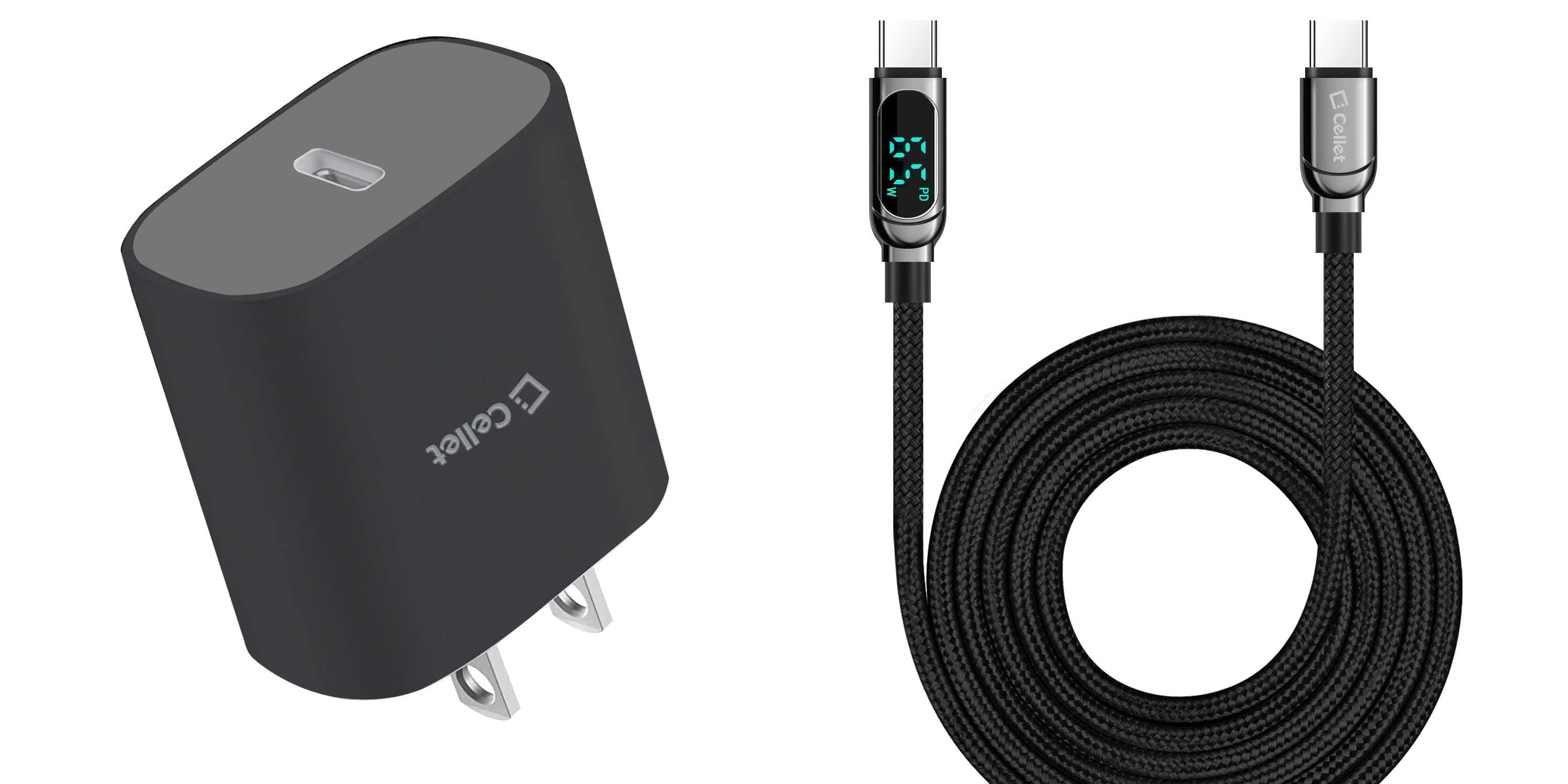 Cellet UL Certified 18W PD USB-C Wall Charger with 60W Digital LED ...