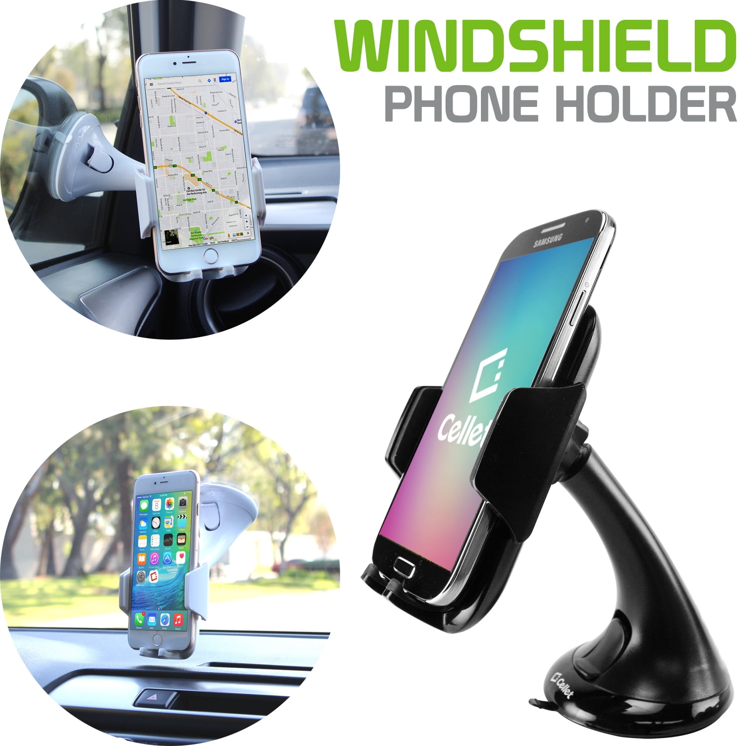Cellet Windshield Car Phone Holder For iPhone 15 / 14 / 13 / 12 / 11 ...