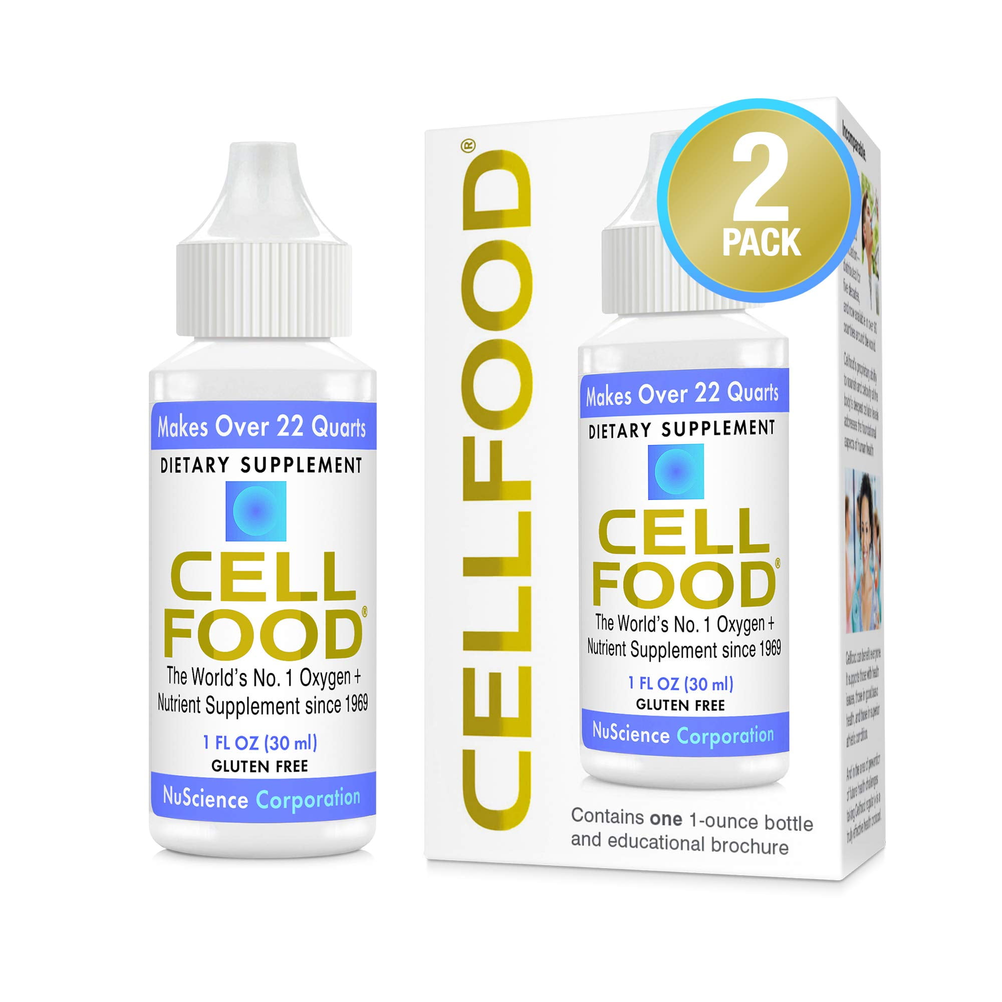 Cellfood Liquid Concentrate, 1 fl oz, 2 Pack - Oxygen & Nutrient ...