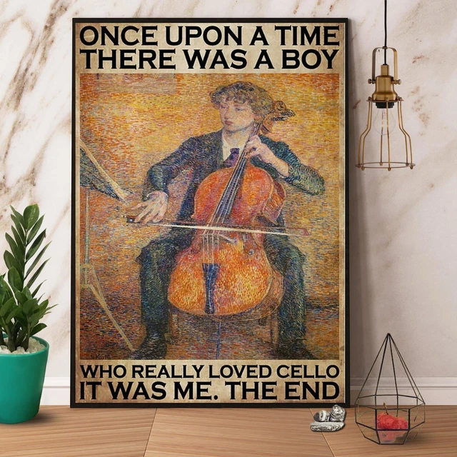 Cello There Was A Boy Who Really Loved Cello Musical Vertical Paper ...