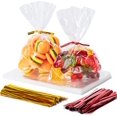 Cello Cellophane Treat Bags, 200 Pcs 4x6 Inches Clear Cellophane Bags ...