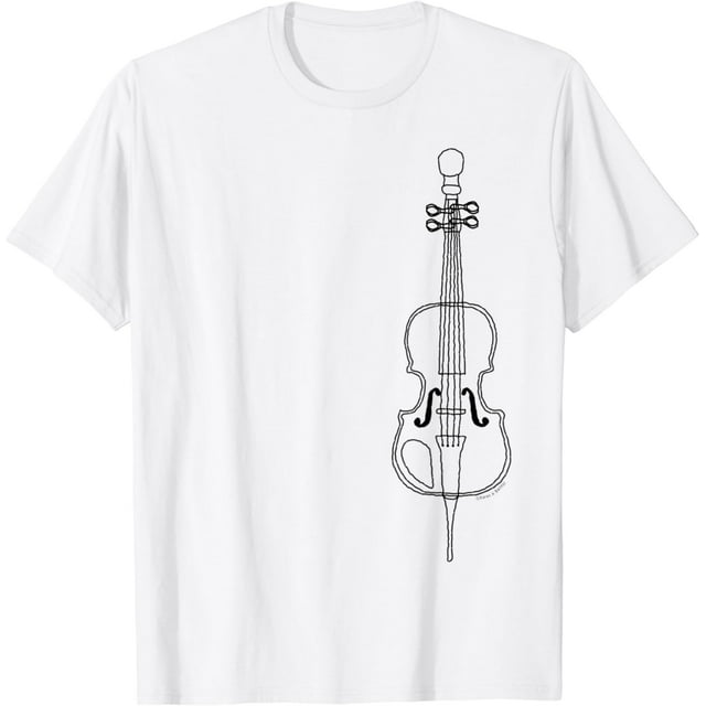 Cello Drawing Musical Instrument T-Shirt - Walmart.com