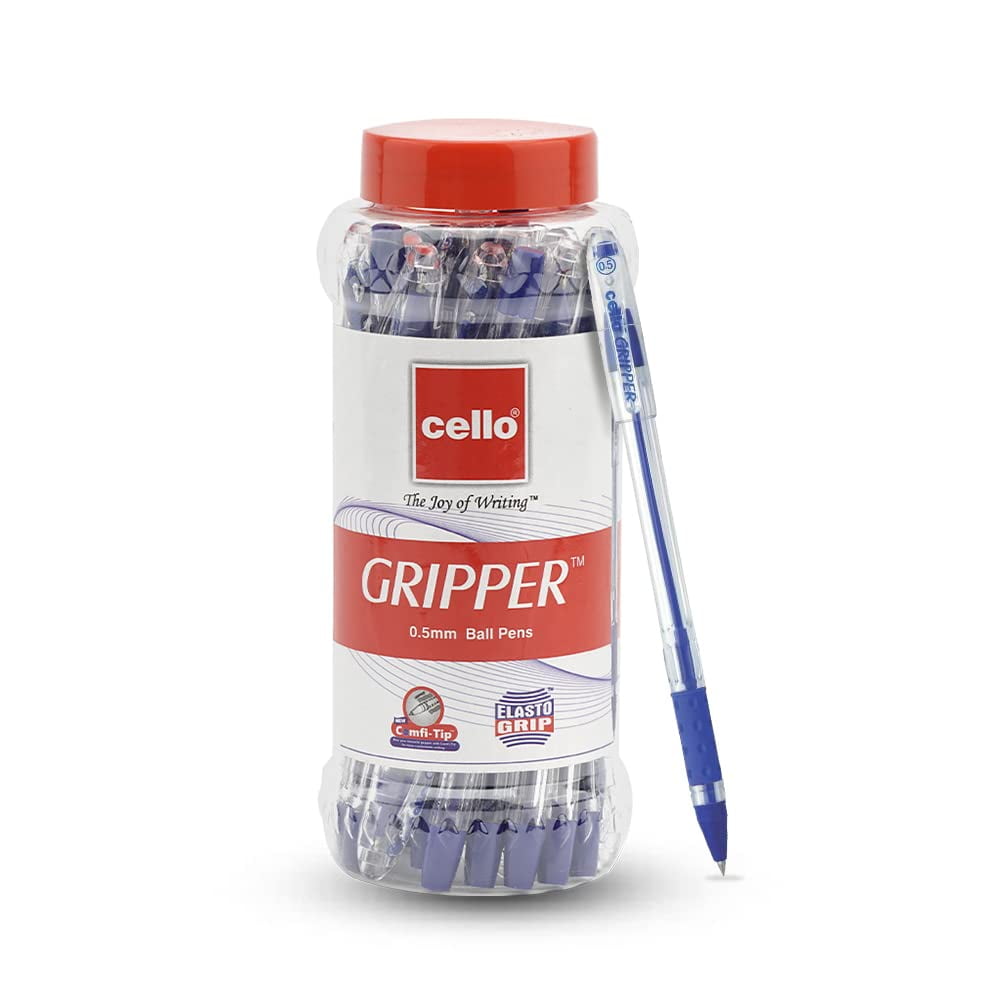 Cello Gripper Ball Pen Set - Pack of 25 (Blue) - Walmart.com