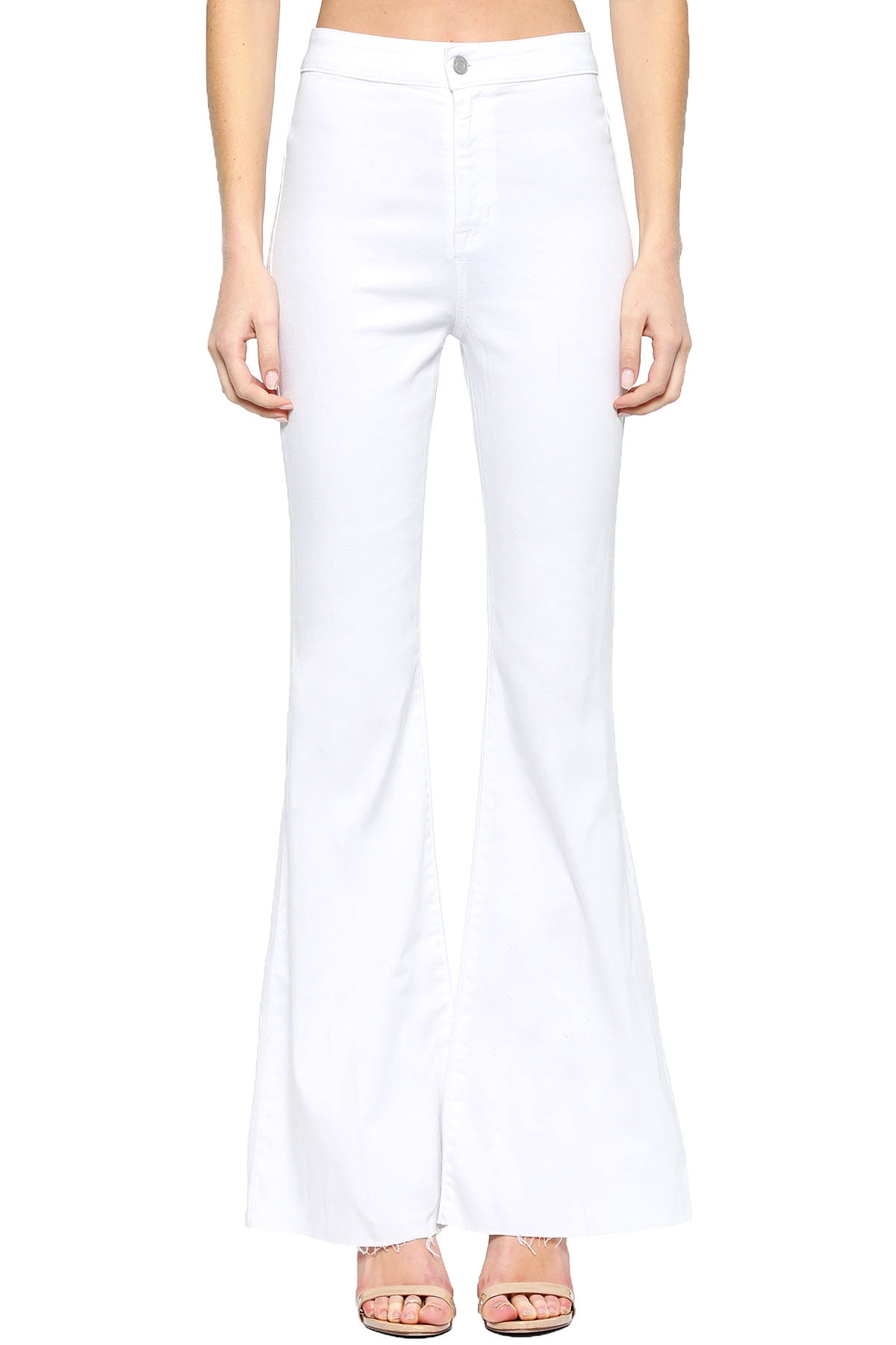Cello Jeans Women's Juniors High Rise Denim Bell Bottom Flares (White ... Cello Jeans Women's Juniors High Rise Denim Bell Bottom Flares (White ...