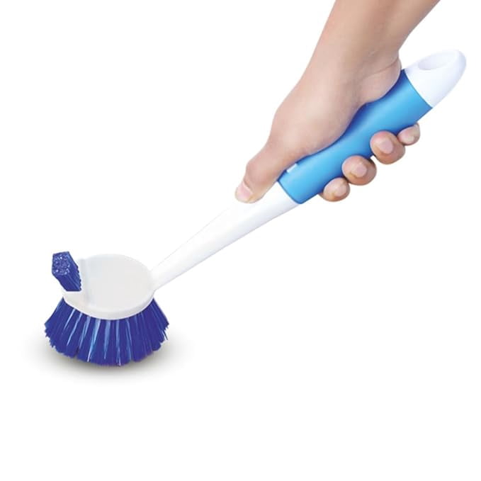 Cello Kleeno Dual Action Sink & Dish Brush, Blue & White | Flexible ...