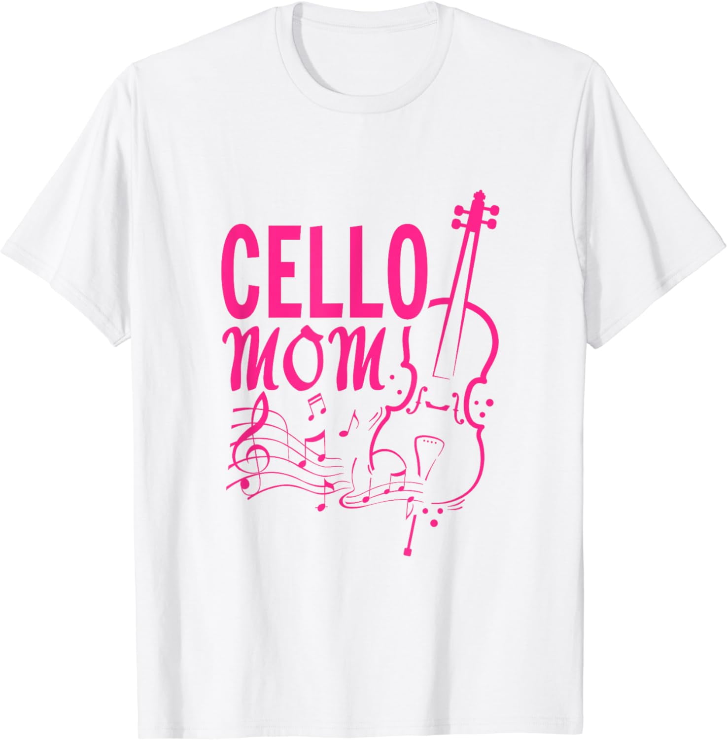 Cello Mom Musical Instrument Mother's Day Musician Costume T-Shirt ...