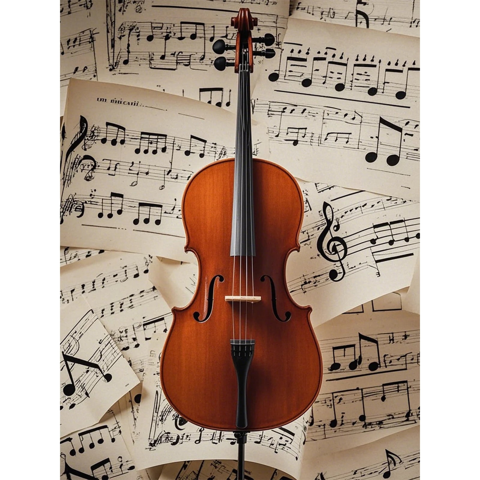 Cello with Music Notes Diamond Painting DIY Kits 5D Diamond Art Full ...
