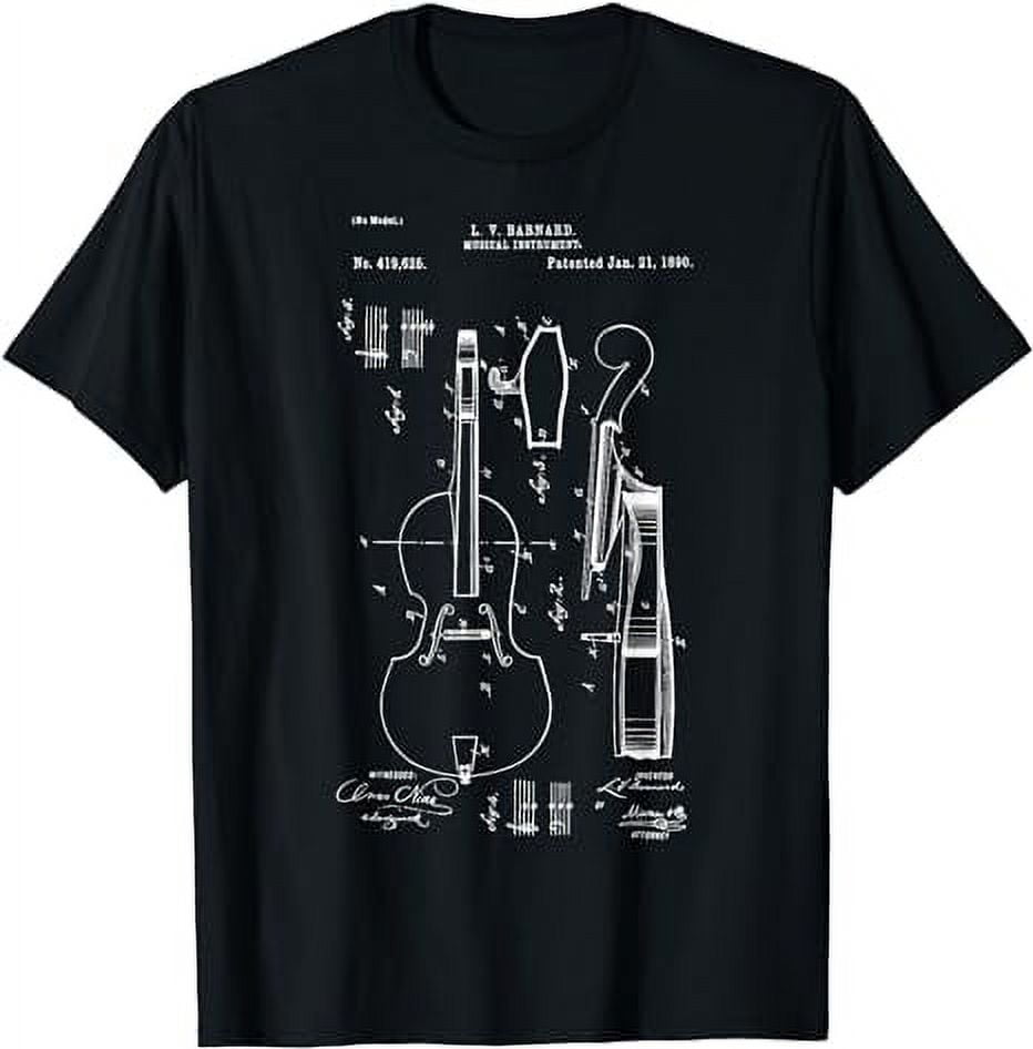 Cello Patent 1890 Graphic Cello Player Cellists T-Shirt - Walmart.com