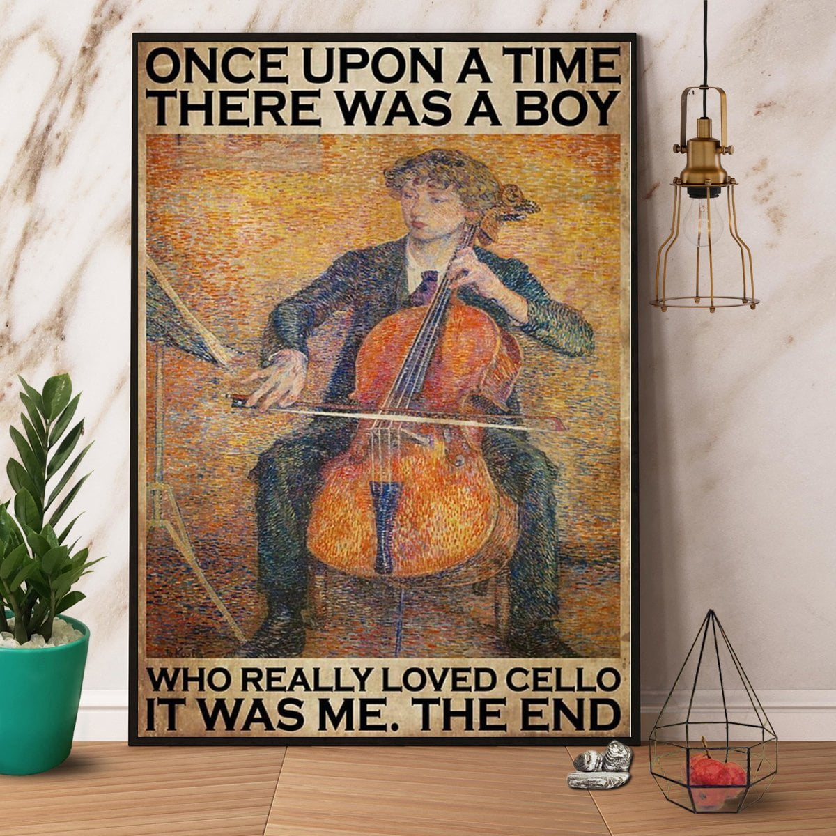 Cello There Was A Boy Who Really Loved Cello Musical Vertical Paper ...