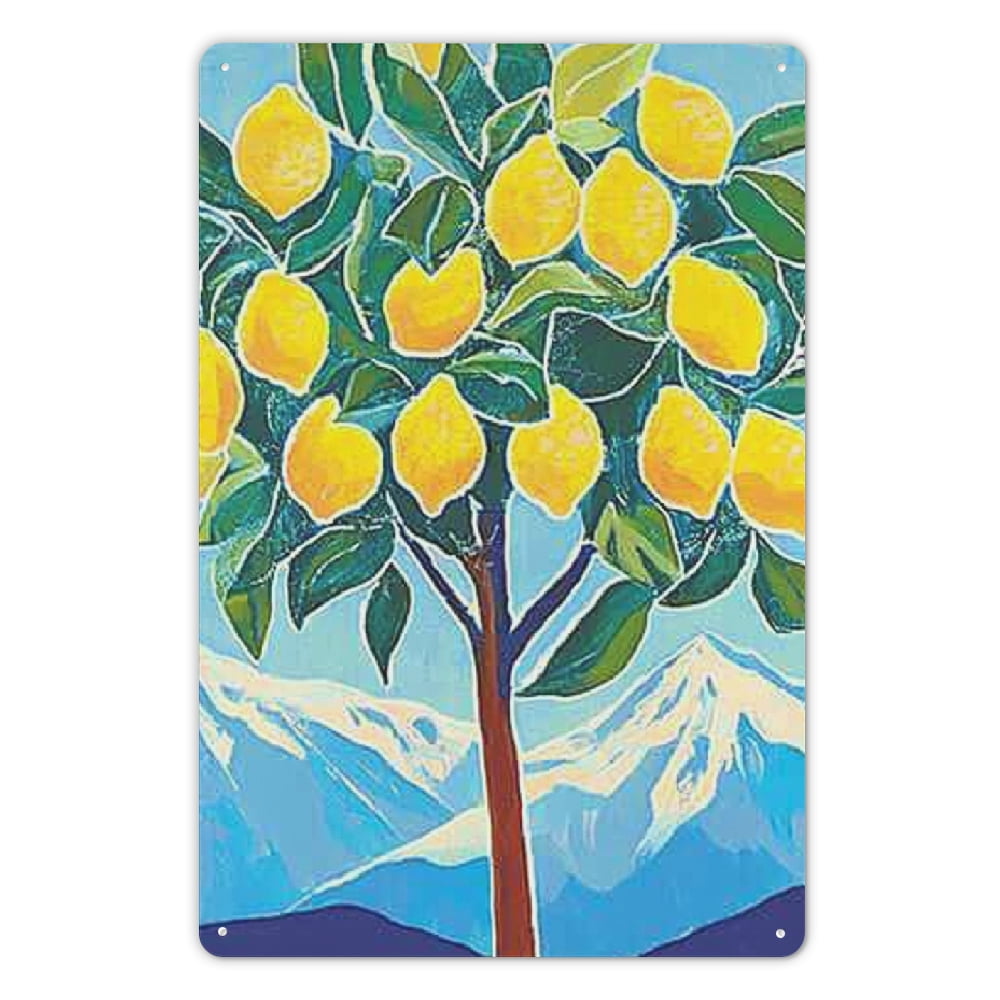 Cello Tree Limoncello Metal Vintage Tin Sign Wall Decoration 12x8 ...