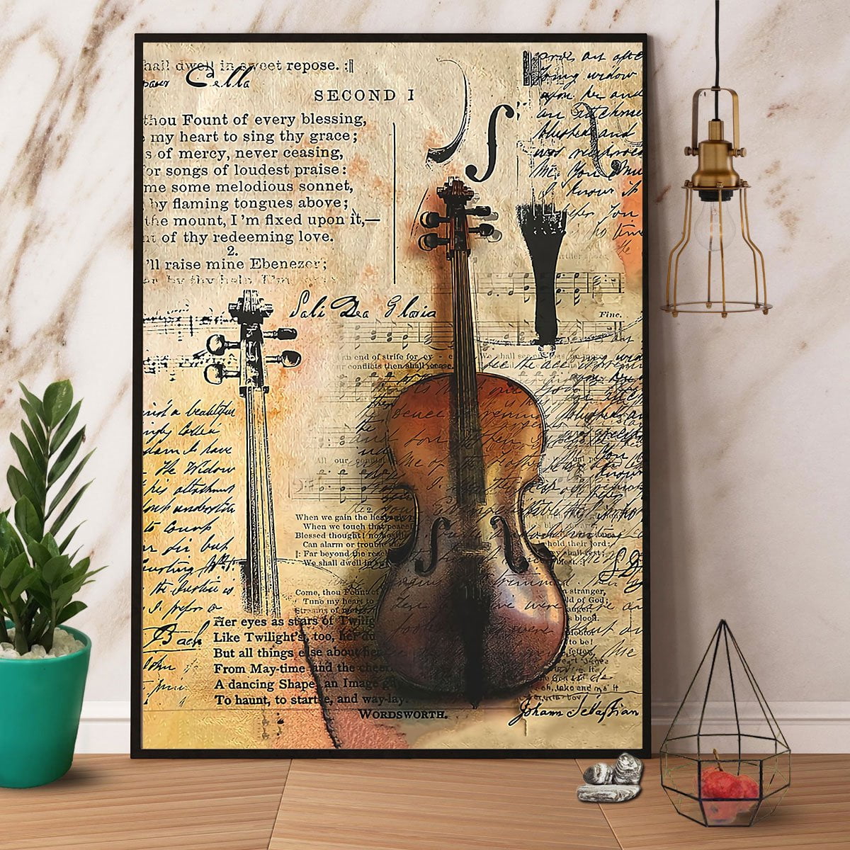 Cello Unique Vintage Paper Poster No Frame Matte Wall Art Decor 24 x 36 ...