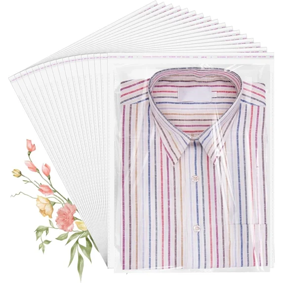 Cellophane Bags, 100 Pcs Resealable Clear Poly Bags For Clothes, Party ...