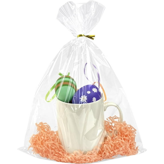 Cellophane Treat Bags 10x14 Inches Clear Cellophane Gift Bags 100 ...