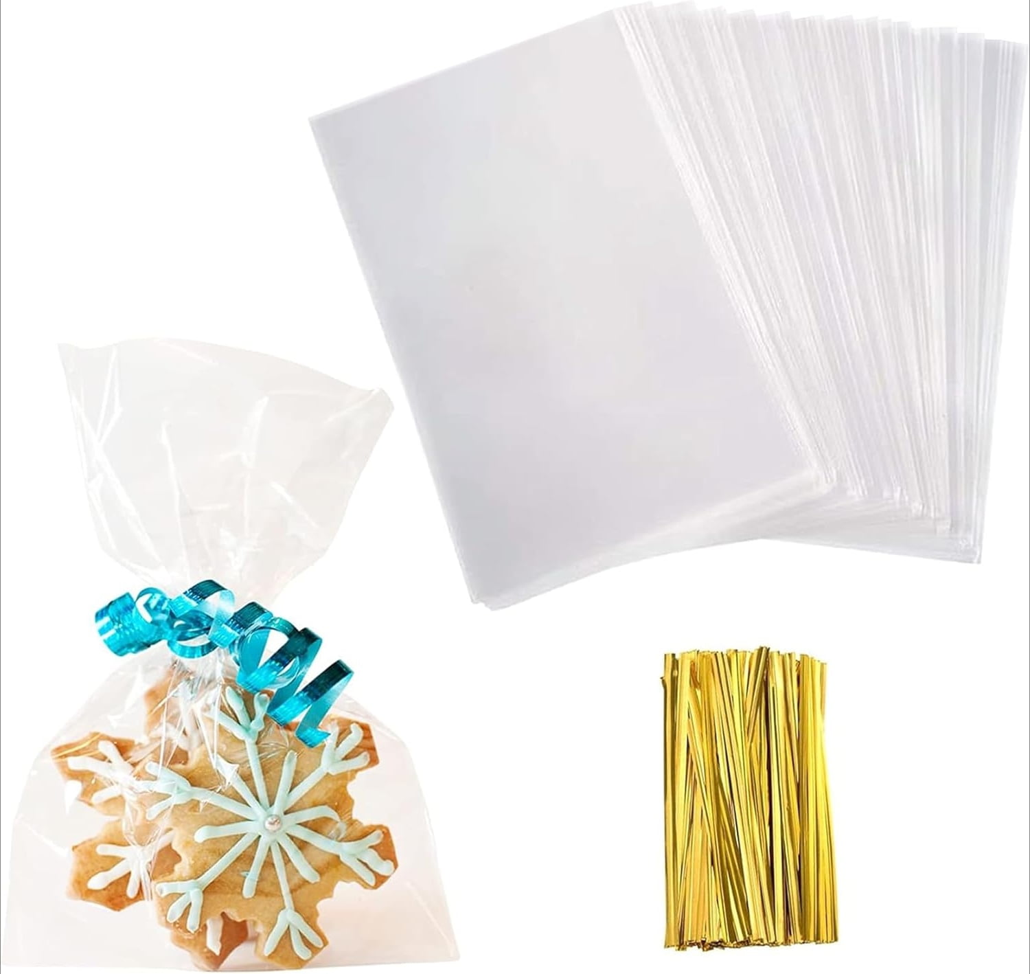 Cellophane Treat Bags, Cellophane Bags With Twist Ties - Walmart.com
