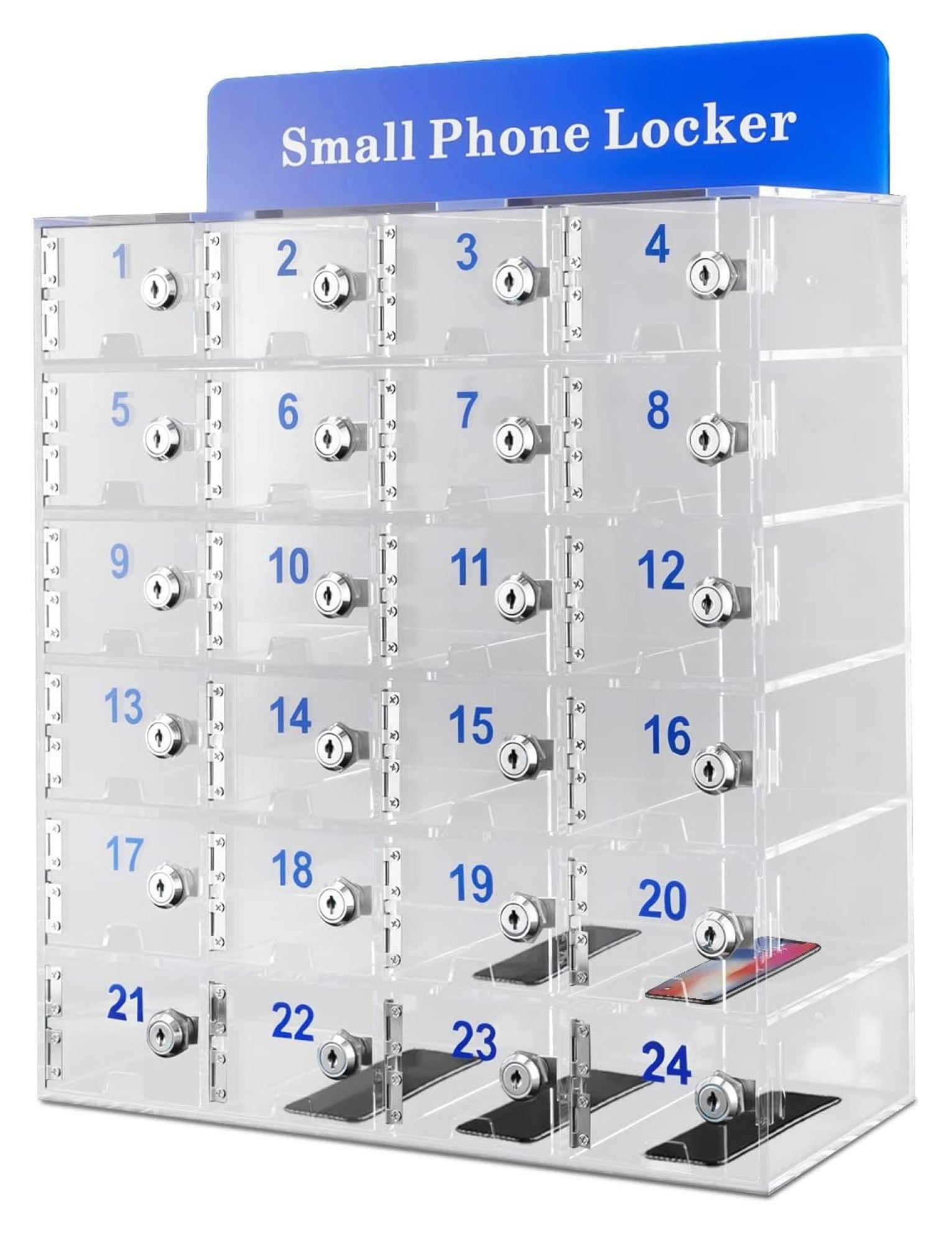 Cellphone Locker - Classroom Smartphone Lock Box Cabinet with Locker ...