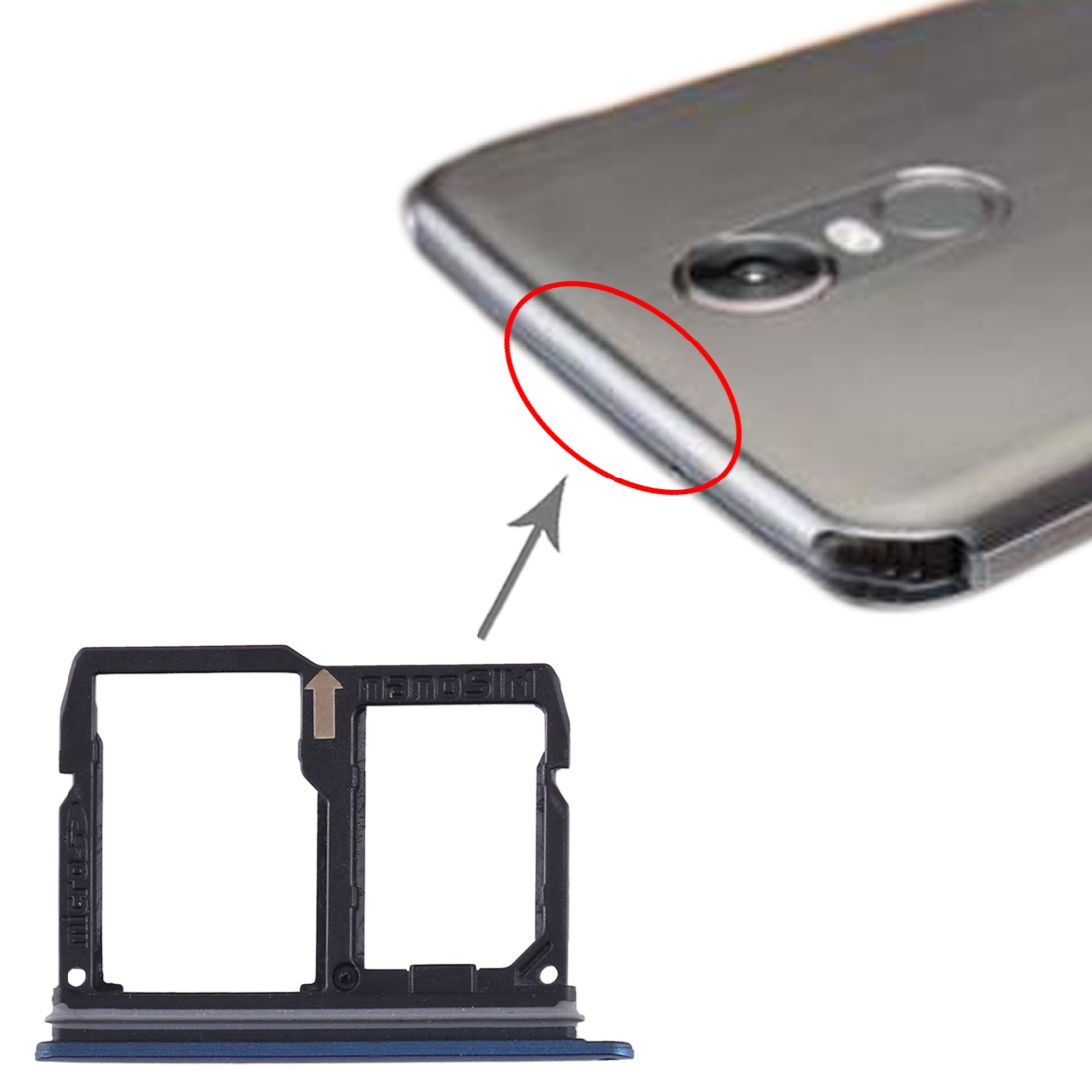 Cellphone Repair Parts Nano SIM Card Tray + Micro SD Card Tray for LG ...
