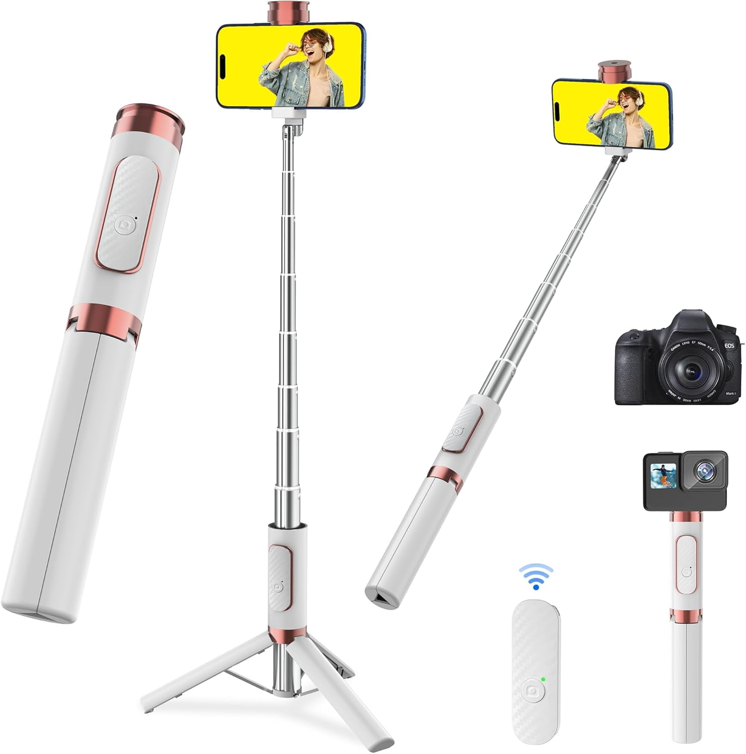 CellphoneTripod with Remote, Aluminum Alloy Selfie Stick Tripod, Best ...