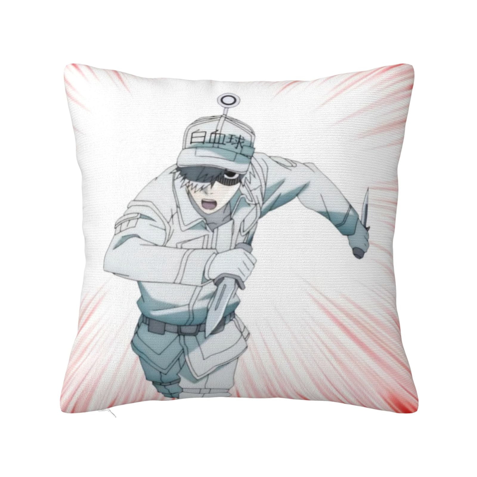 Cells At Work Throw Pillow Band Covers Decorative Pillowcase Square ...