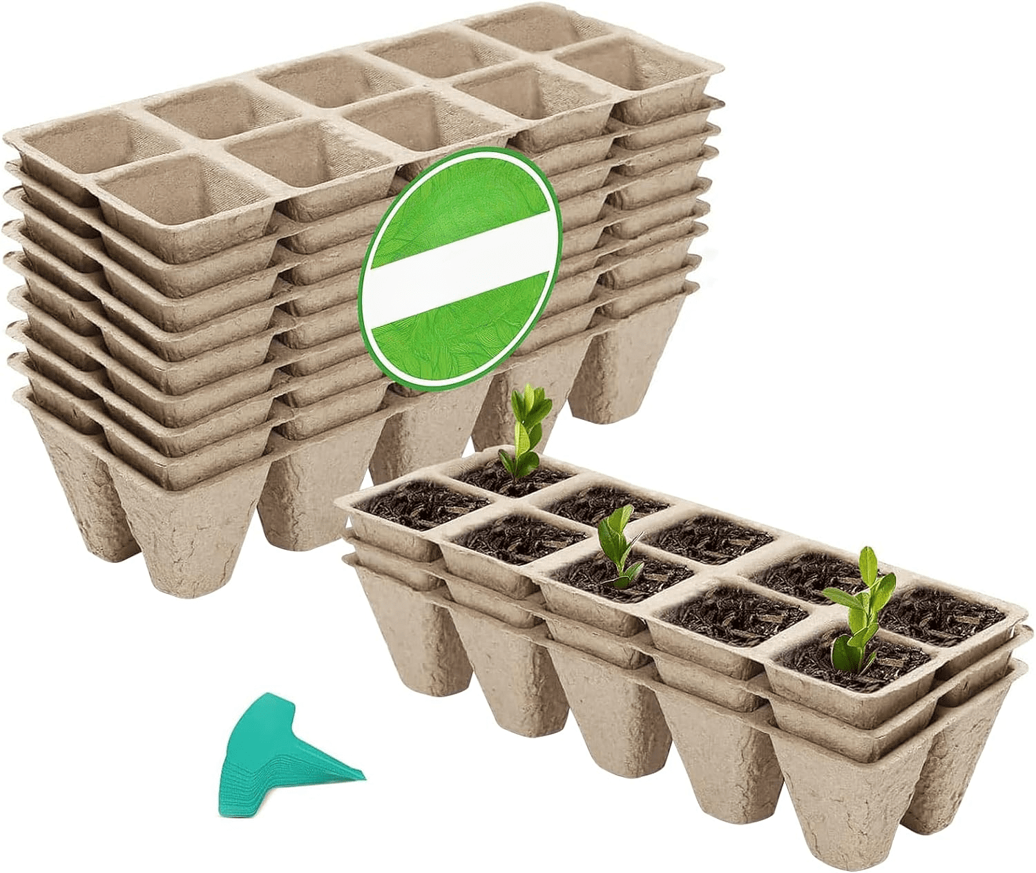 Cells Peat Pots Seed Starter Trays, Biodegradable Seedling Pots ...