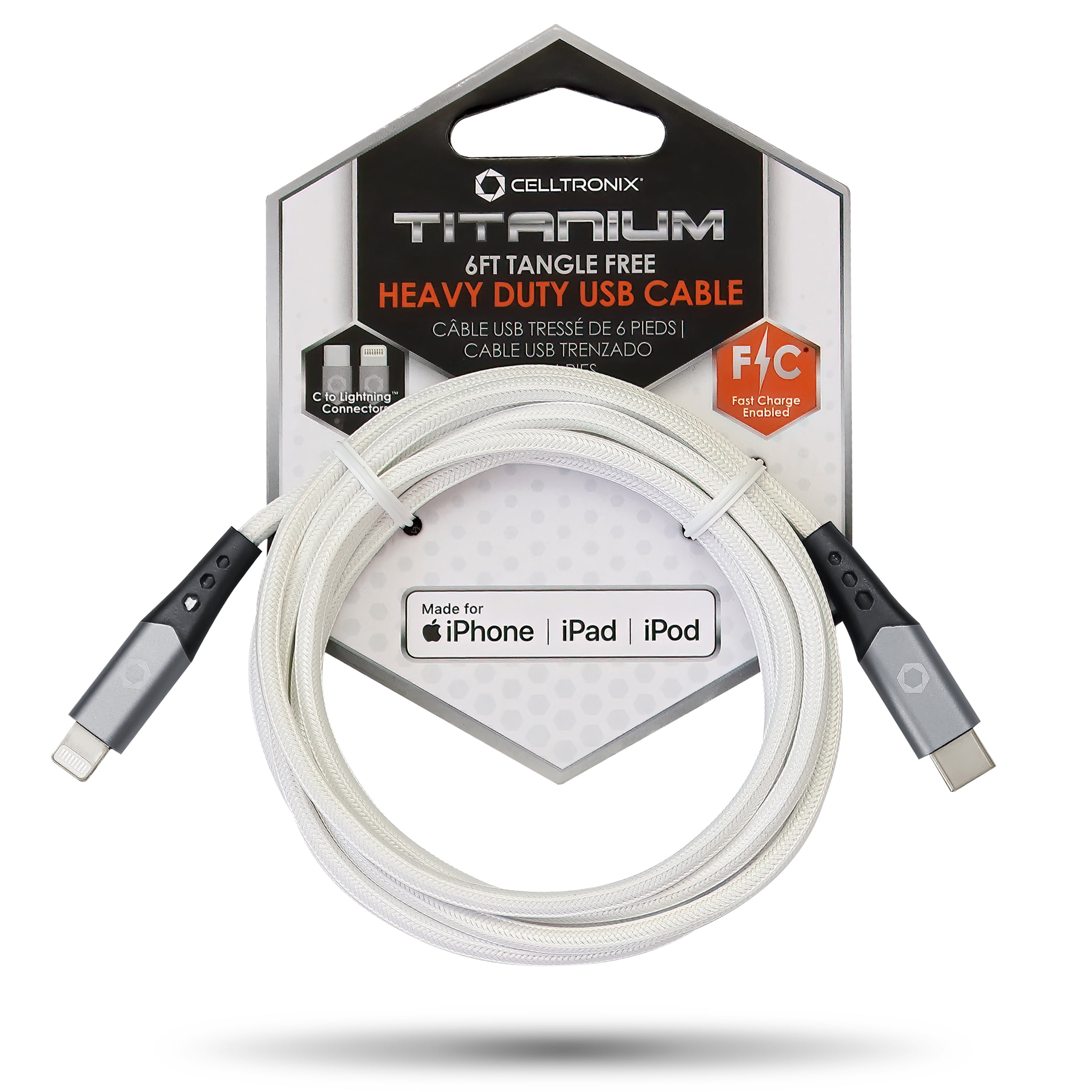 *Celltronix - Titanium [Certified for Apple MFi] - 6FT Fast Charging ...