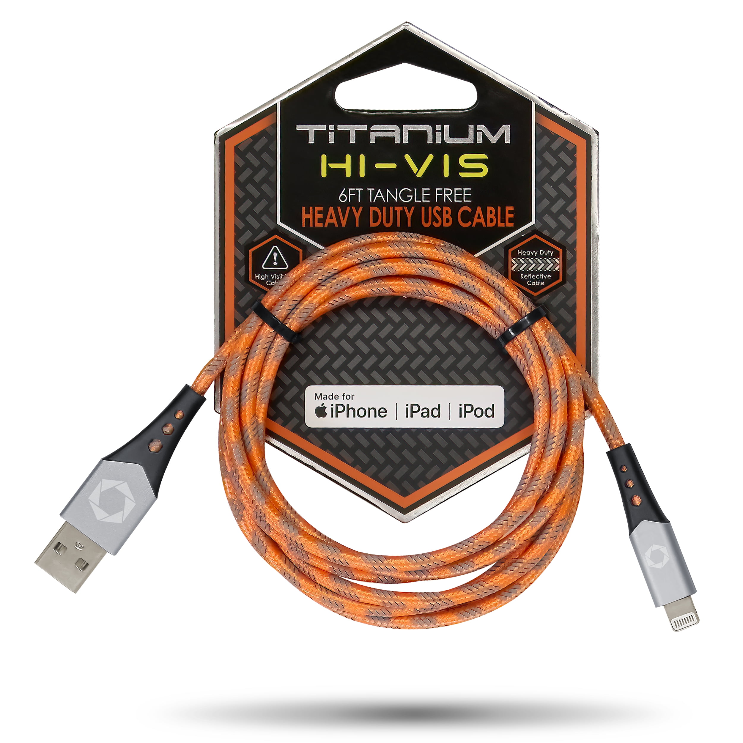 Celltronix - MFi Certified 6FT Titanium: iPhone iPad iPod Lightning USB ...