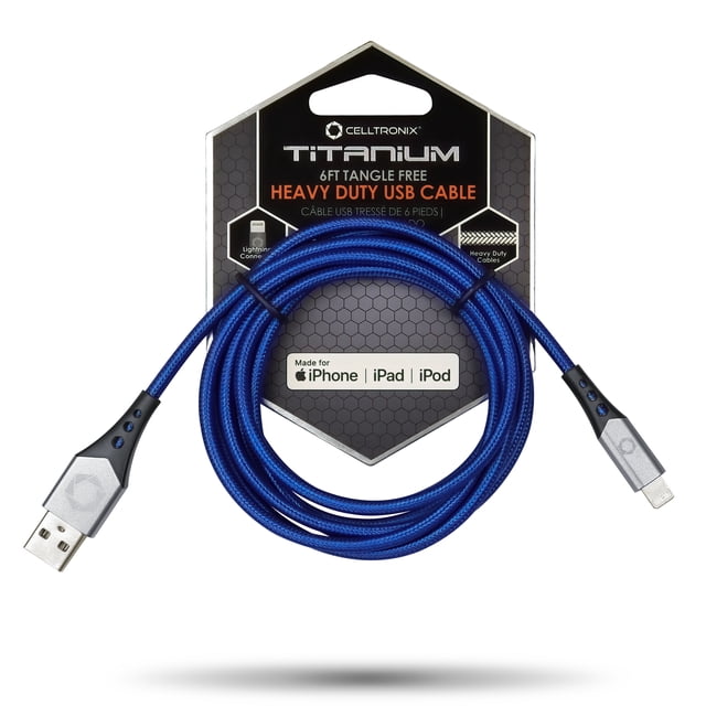 *Celltronix - Titanium [Certified for Apple MFi] 6FT Fast Charging ...