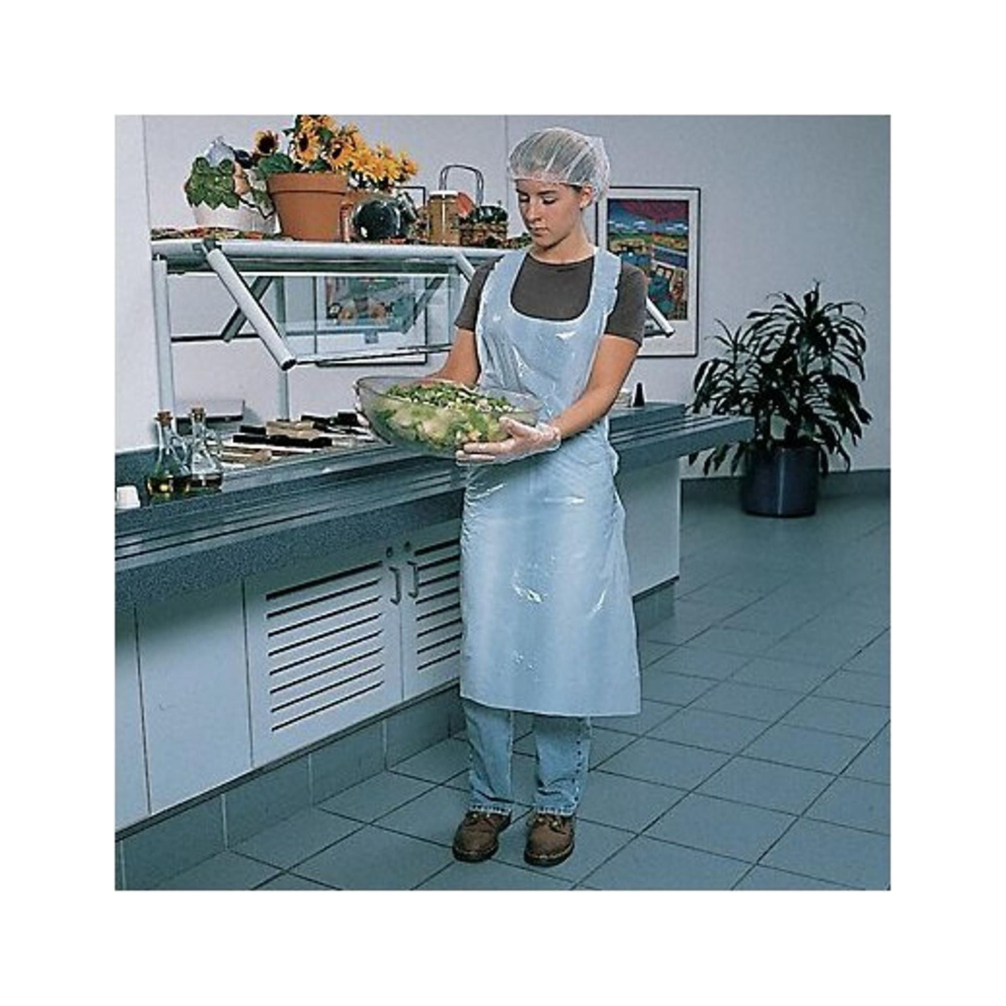 Cellucap Bib Apron,Uni,White,Polyethylene,PK100 PA2846GRA - Walmart.com